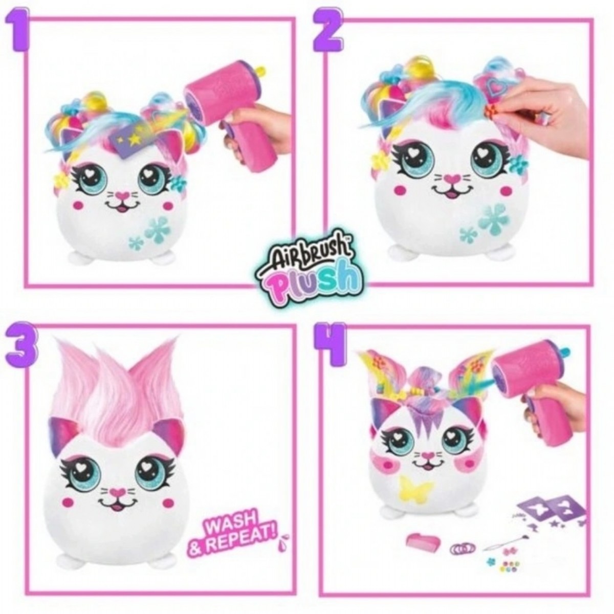 Sunman Airbrush Plush Hair'iffic Squishy Saç Tasarımı Oyun Seti ...